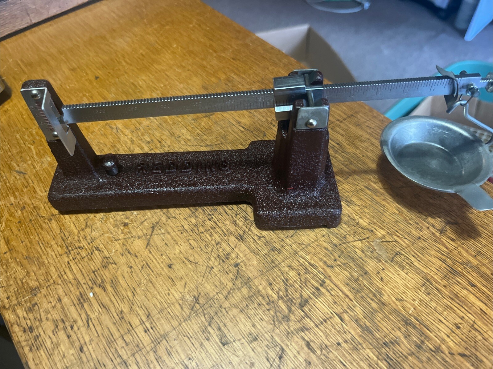 Vintage Redding powder bullet scale Reloading Brown/Maroon | eBay