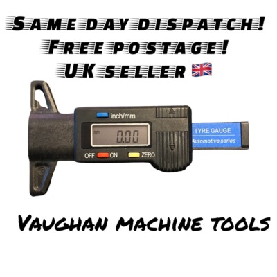 Digital Tyre Depth Gauge Tread Checker LCD Mini Tool For Motorbike Car ...