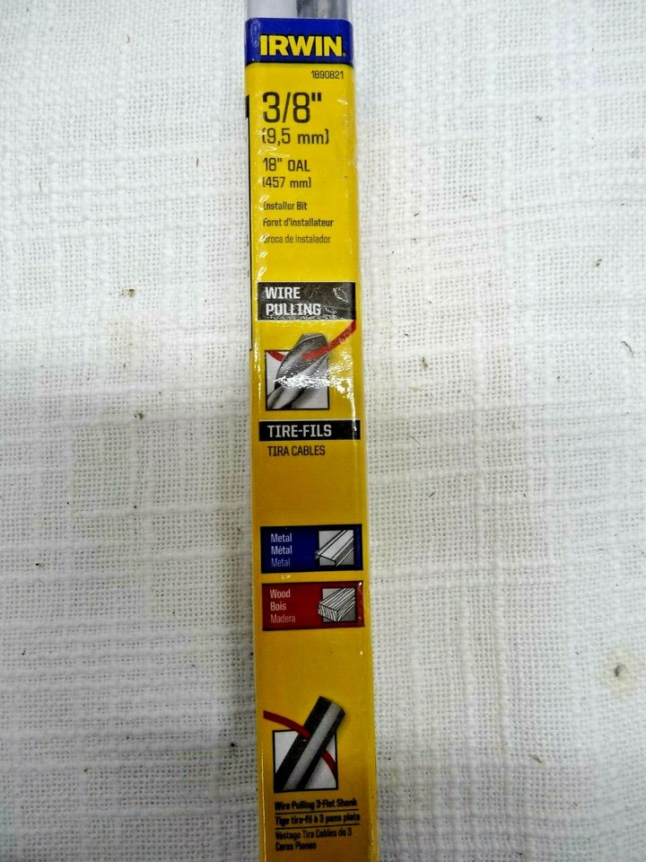 IRWIN 1890821 Wire Pulling Installer Bit, HSS 3/8" x 18" 425269264404| eBay