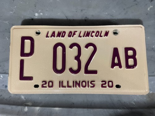ILLINOIS LICENSE PLATE 2020 20 DL 032 AB 32 | eBay