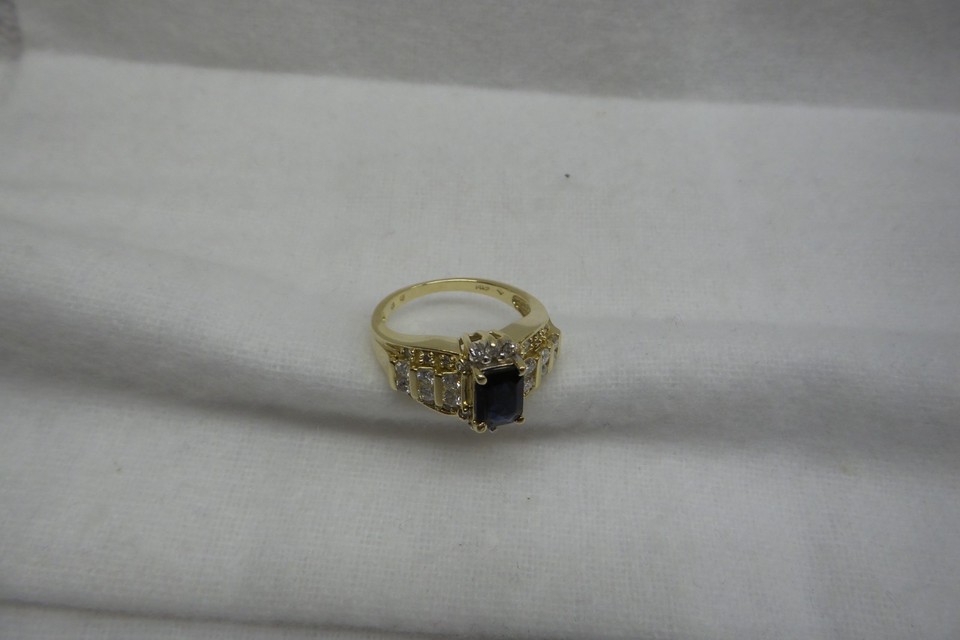 Estate 1960's14kt Cocktail Ring, Genuine 1.50cts. Sapphire, Natural ...