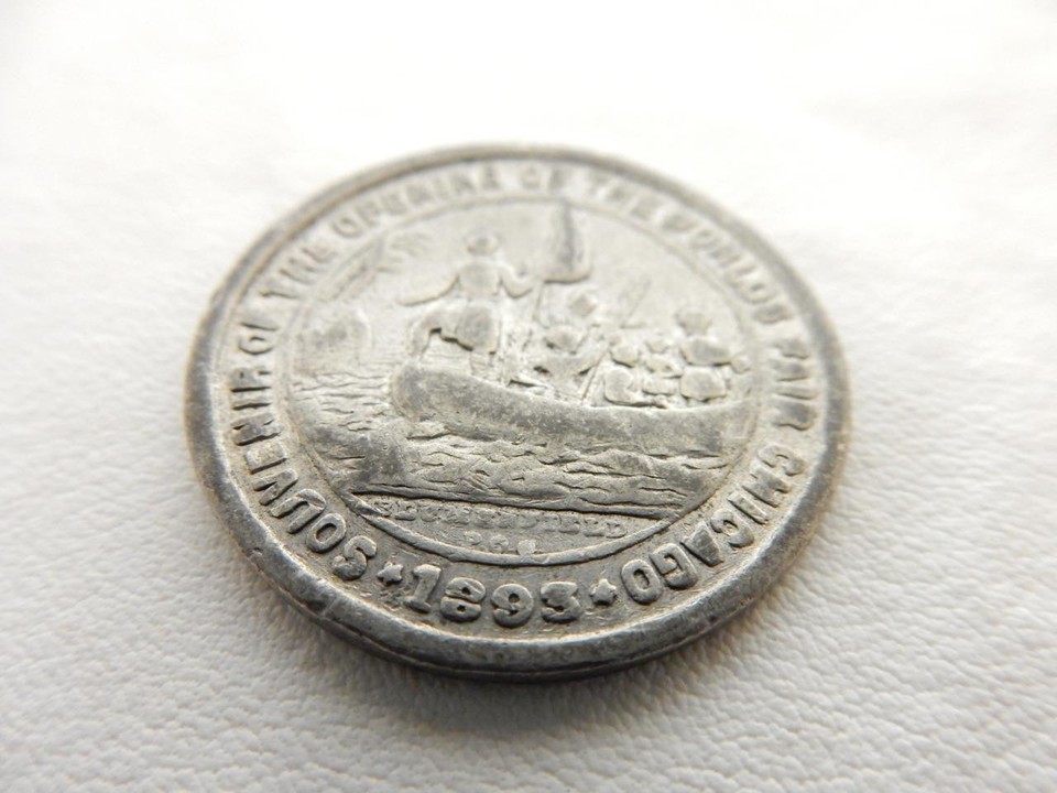 1893 BIRDS EYE VIEW OF THE WORLD'S FAIR CHICAGO TOKEN | eBay