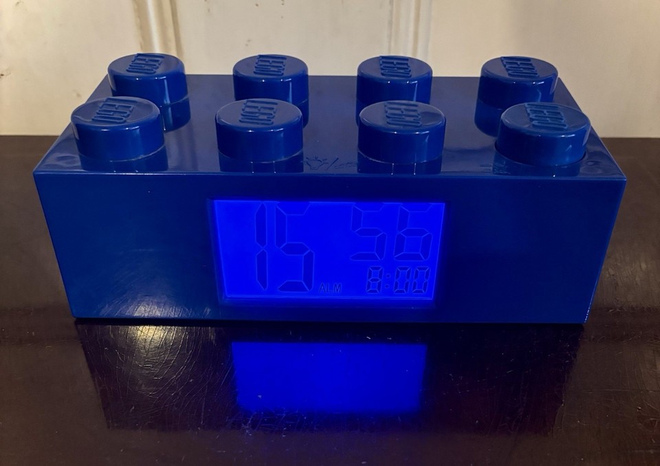 Lego blue brick digital alarm clock | Batteries included | eBay UK