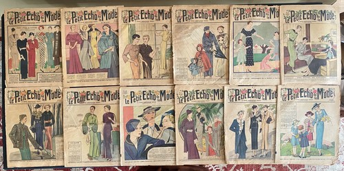 LOT OF FRENCH FASHION MAGAZINES 1935 & MORE LA PETIT ECHO DE LA MODE ...