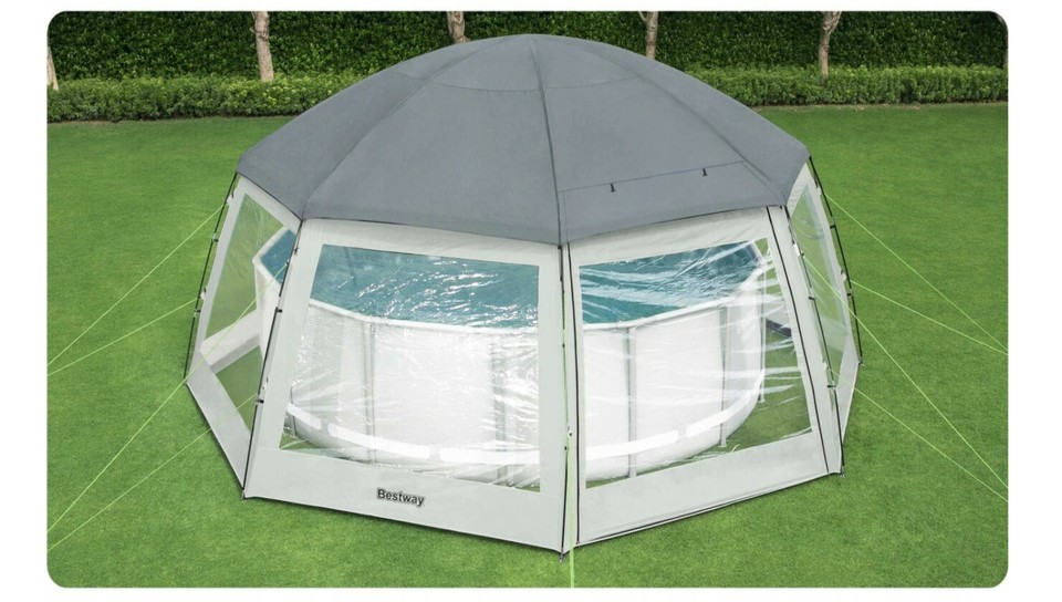 Bestway Dome Poolzelt Pavillon 58612 Rund Pool Dome 600x600cm ...
