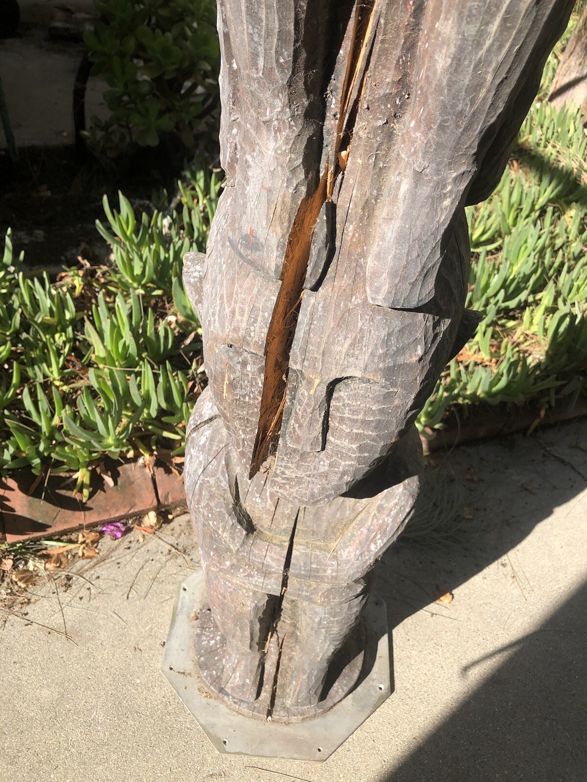 TIKI totem large carved wood SURVIVOR TV show prop Tribal Pacific ...