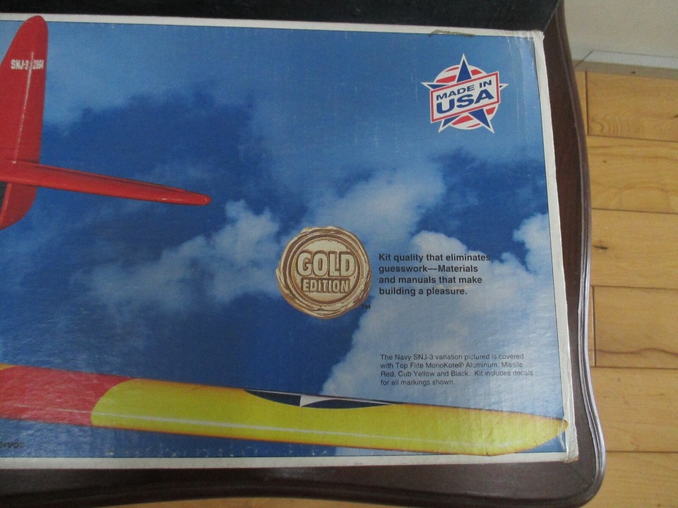 TOP FLITE AT-6 TEXAN + HOLLYWOOD ZERO CONVERSION MODEL RC AIRPLANE GOLD ...