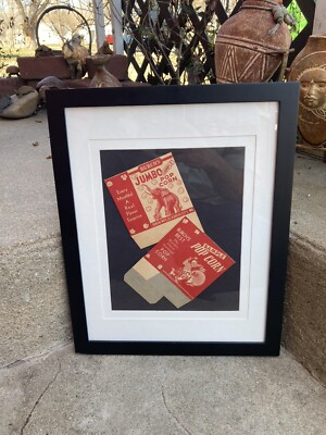 Framed 1930’s Burch's Best Sample Popcorn Boxes with Jumbo the Elephant ...