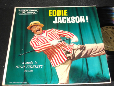 Wild Cover VAUDEVILLE Singer LP EDDIE JACKSON! Audio Fidelity 1959 TRAD ...