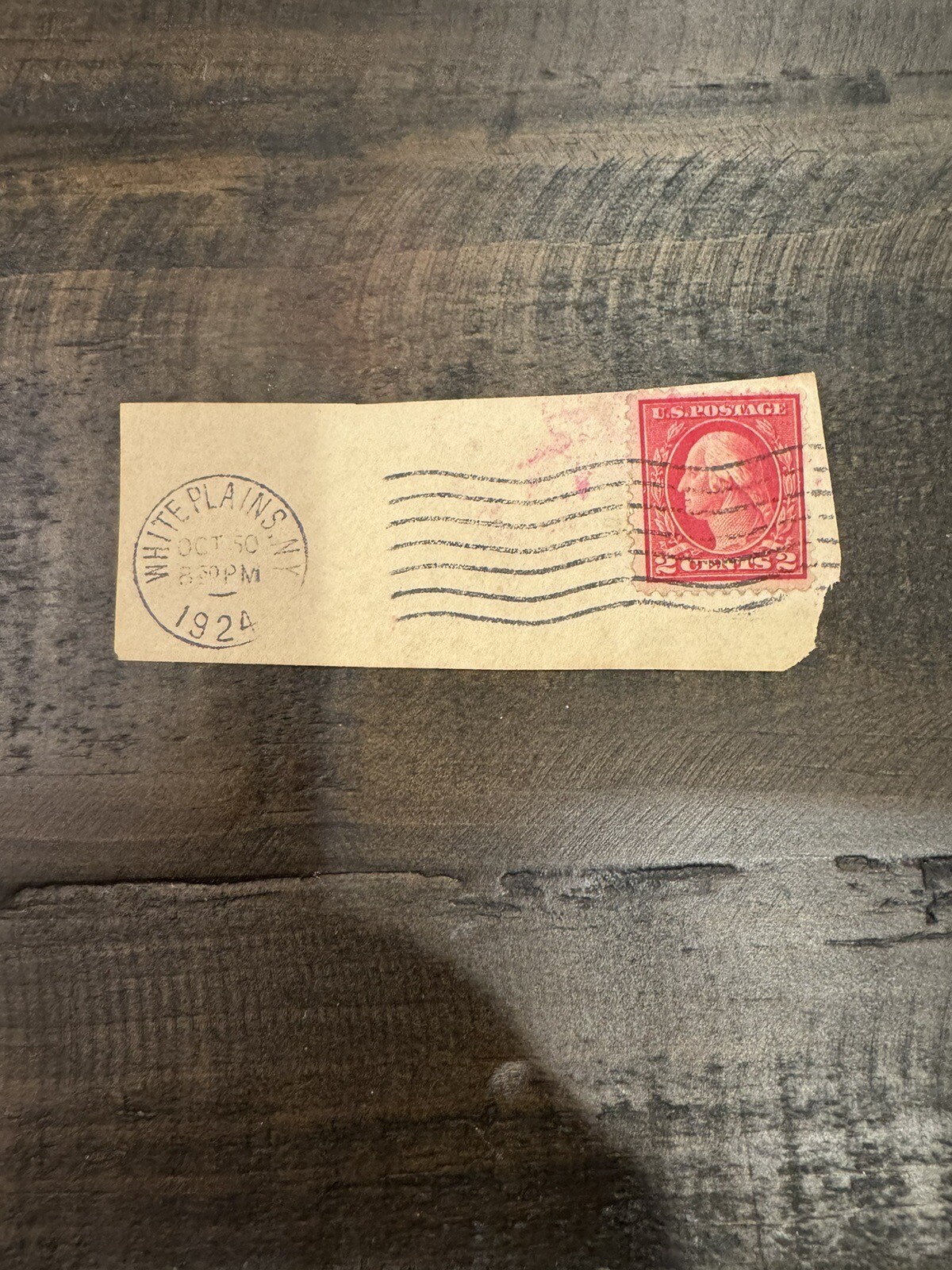 George Washington Red Two (2) Cent Stamp - Postmarked 1924 - Over 100 ...