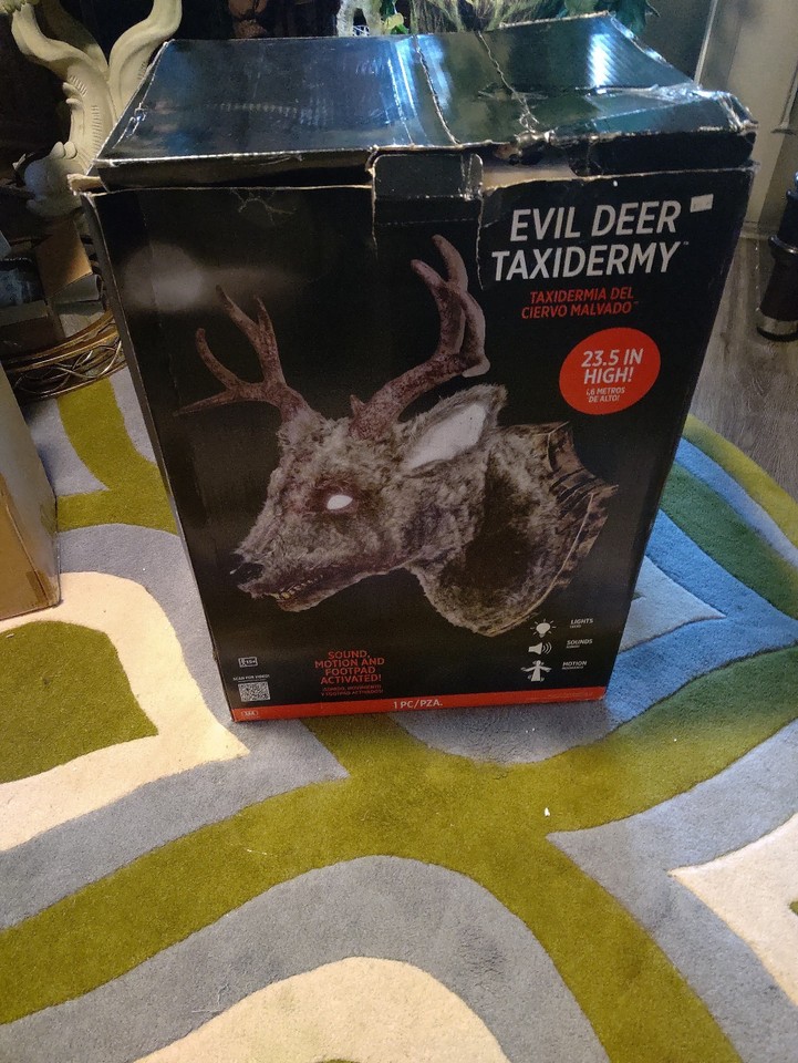 RARE Party City Evil Dead Deer Head Taxidermy Animatronic Halloween ...
