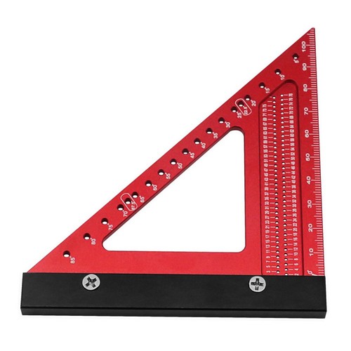 Aluminum Alloy Woodworking Triangle Ruler Carpenter Square Hole ...