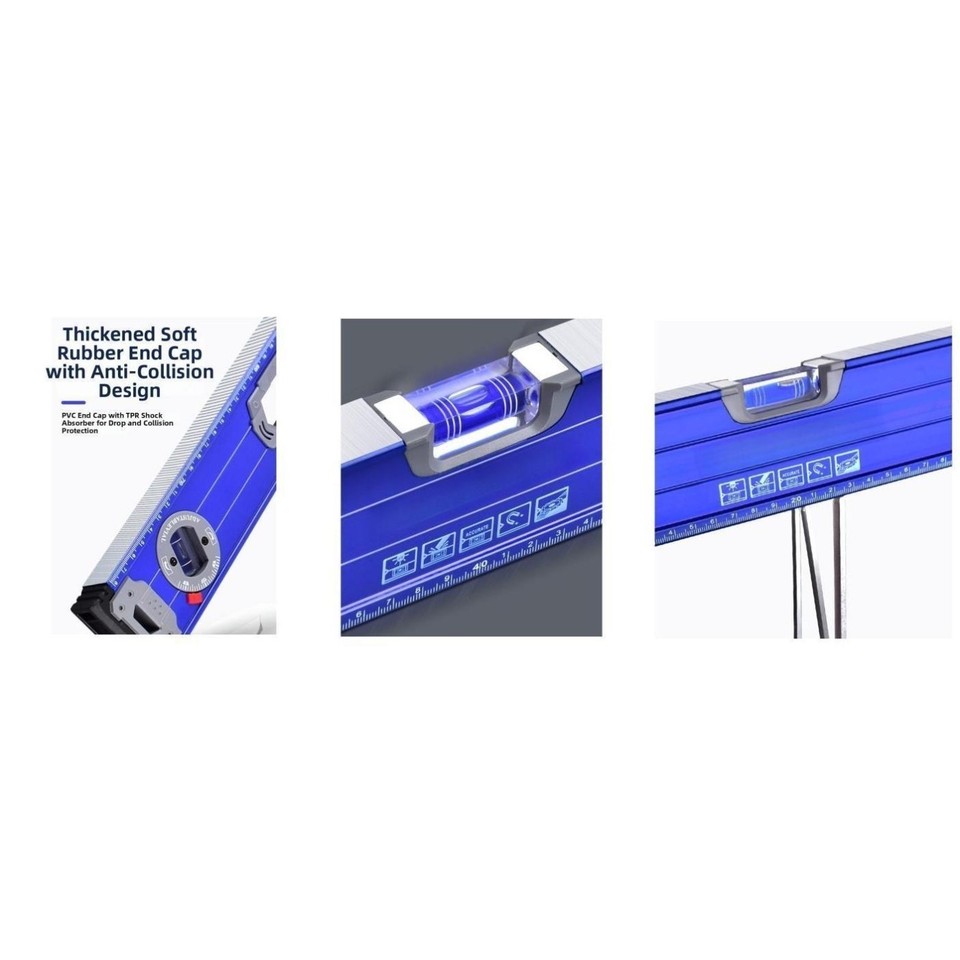 Measuring Tool Magnetic Level Aluminum Ruler Clear Measurement Markings ...