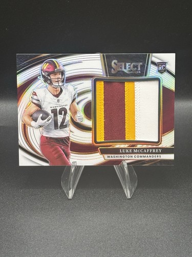 2024 Panini White Select Luke McCaffrey JRS-LMC Rookie Patch Card /75 ...