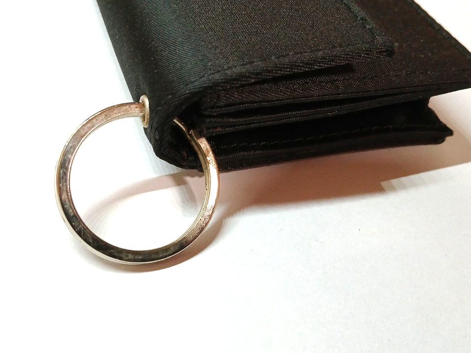 Kate Spade Black Credit Card ID Wallet Keychain Change Purse Zipper NEW ...