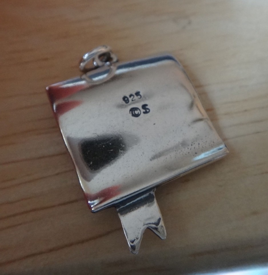 Sterling Silver 3D 24x15mm 4 gram Graduation Master's Degree College ...