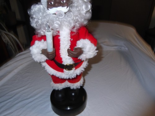 Vintage 16” Santa Claus Musical Christmas Moving Figure Holding Candle ...
