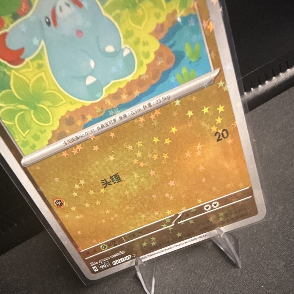 Pokémon Phanpy 090/070 80HP Basic Holo Chinese Pokémon TCG Fighting ...