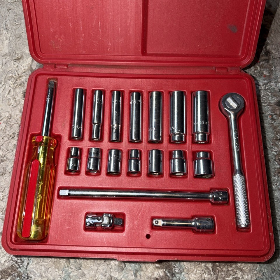 Vintage MAC Tools M2R 1/4" Drive Ratchet USA w Apex 821 Bit Driver Hand ...