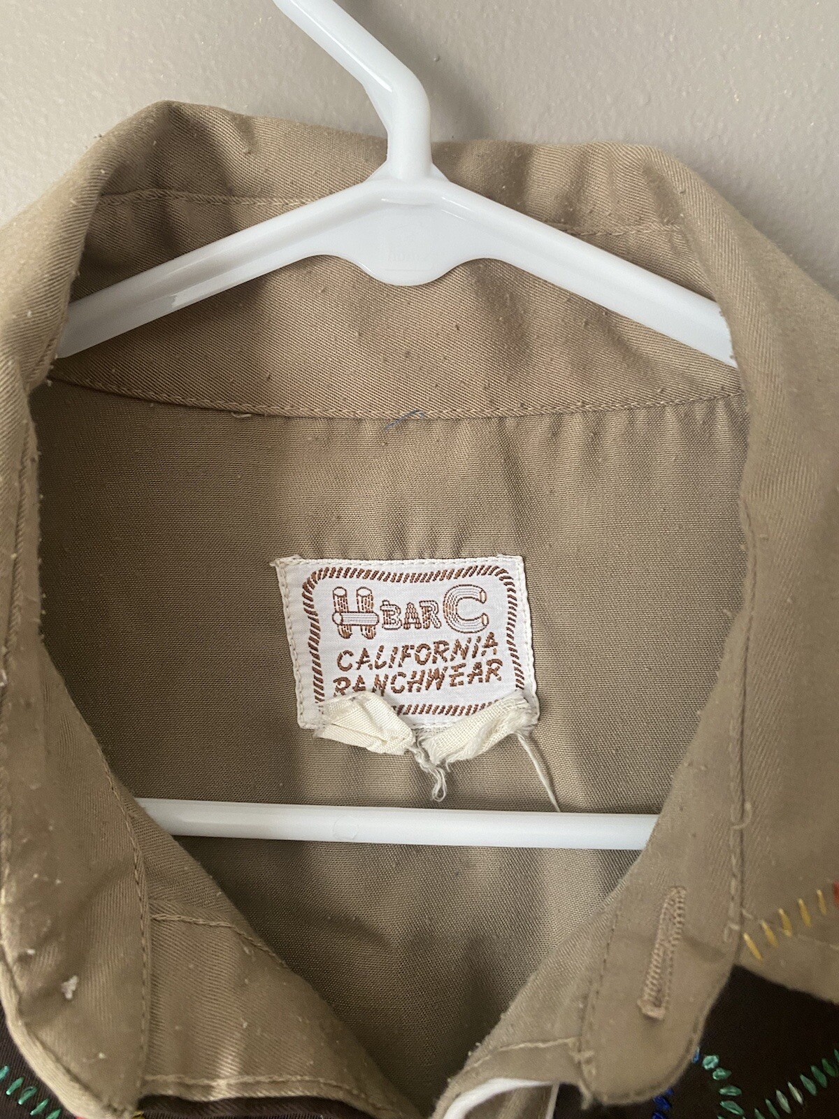 VTG H BAR C RANCHWEAR WESTERN SHIRT SIZE L/XL USA MADE PEARLSNAP ...