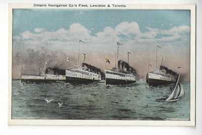 Ontario Navigation Co.'s Fleet, Lewiston & Toronto | eBay