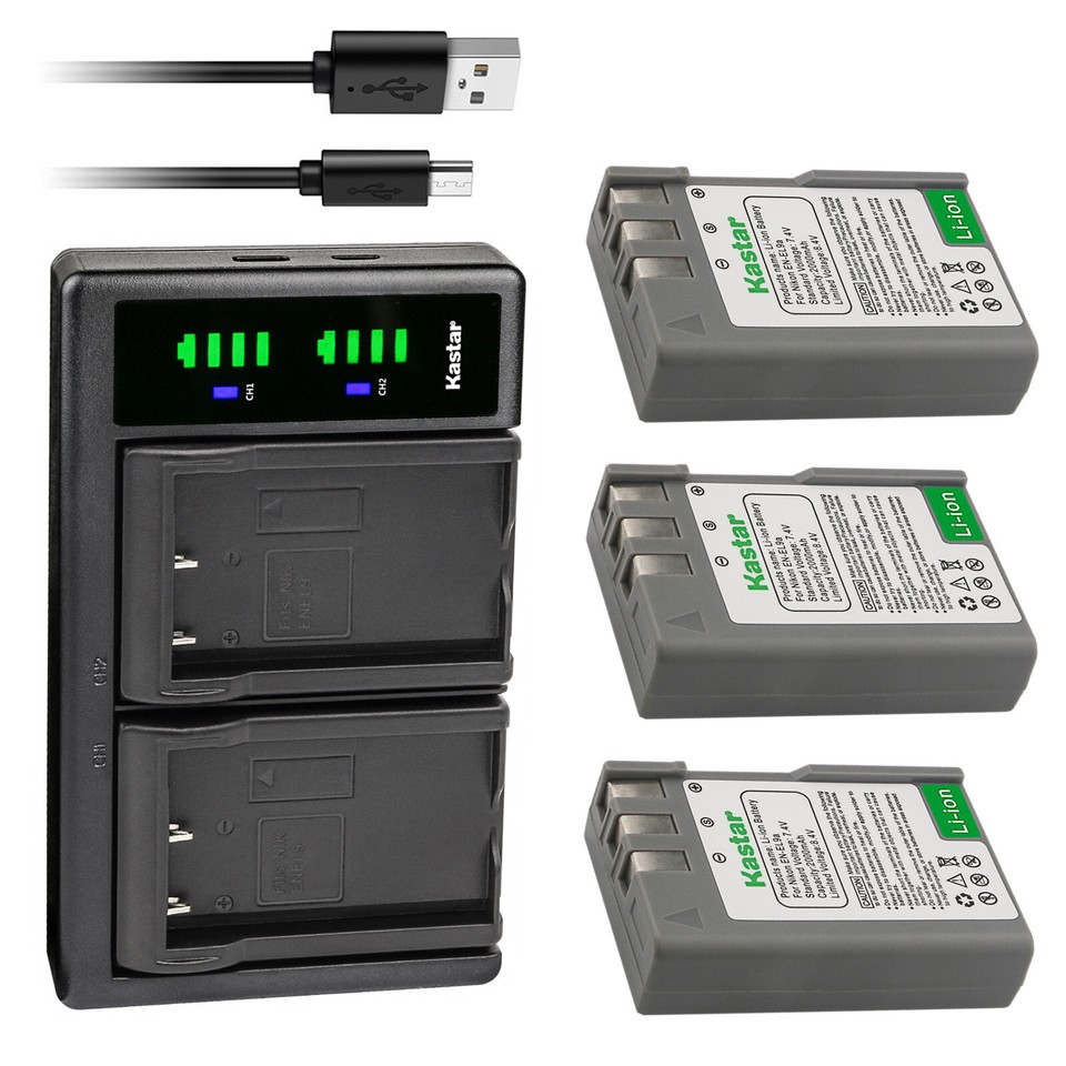 Kastar Battery LTD2 USB Charger for Nikon D3000 D5000 Camera Battery ...