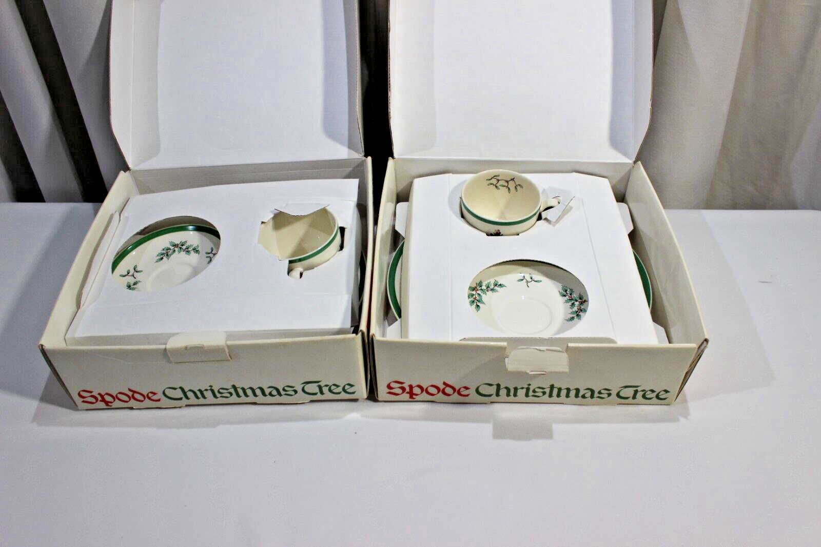 SPODE Christmas Tree Buffet Set in Box / 2 Total Sets | eBay