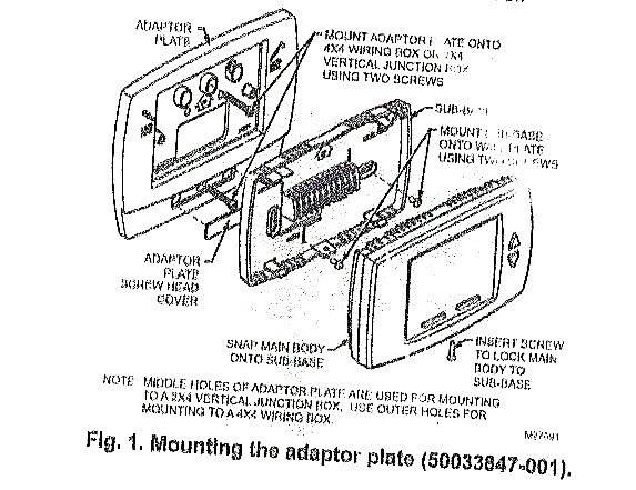 Honeywell 50033847-001 Adapter Plate for Mounting TB6575/TB8575 Series ...
