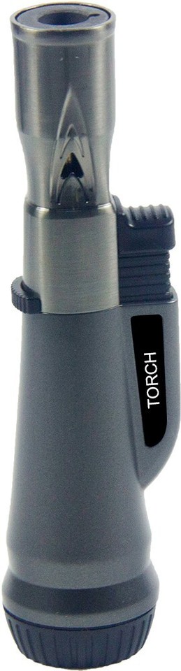 Jet Torch Flame Refillable Butane Lighter Adjustable Cigar Lighter Gold ...