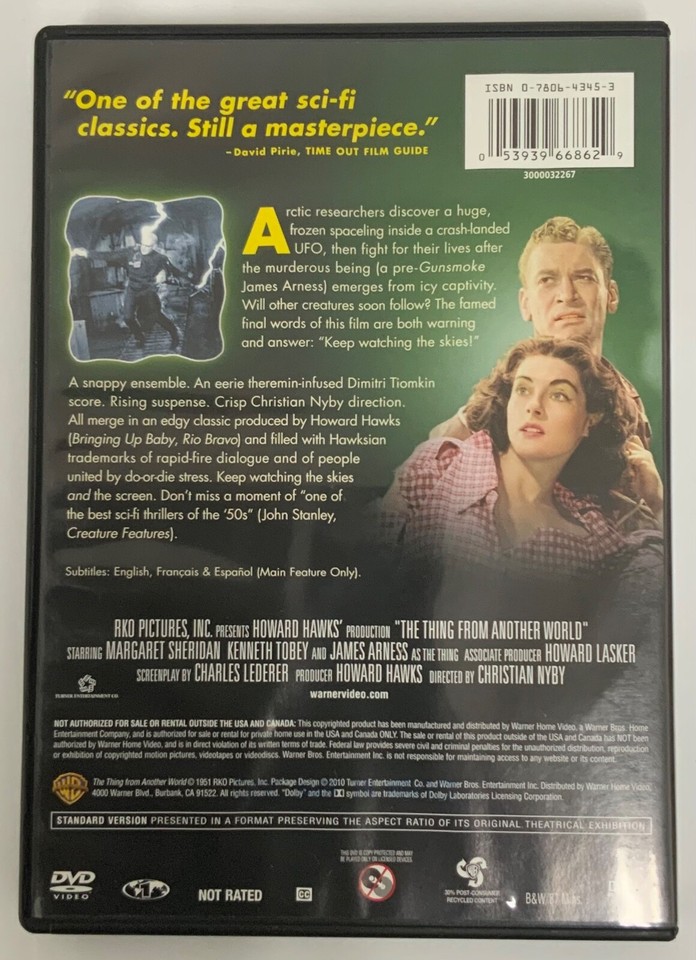 Howard Hawks Production The Thing from Another World DVD 53939668629 | eBay