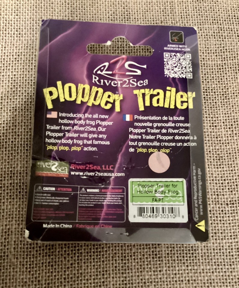 River2Sea Plopper Trailer Lure Accessory Bass Fishing Hollow Body Frogs ...