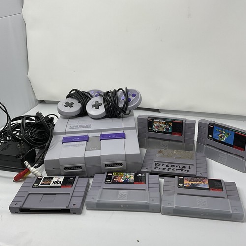 Super Nintendo Orig SNES Console SNS-001 + 6 Games 2 Controllers | eBay