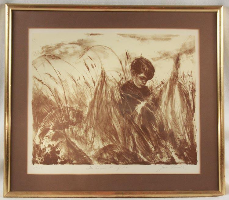JOAN PURCELL "Boys in the Field" Framed Art Print #52/125 Sepia ...