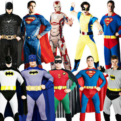 Superhero Mens Fancy Dress Marvel Comic Book Character Halloween Adults ...