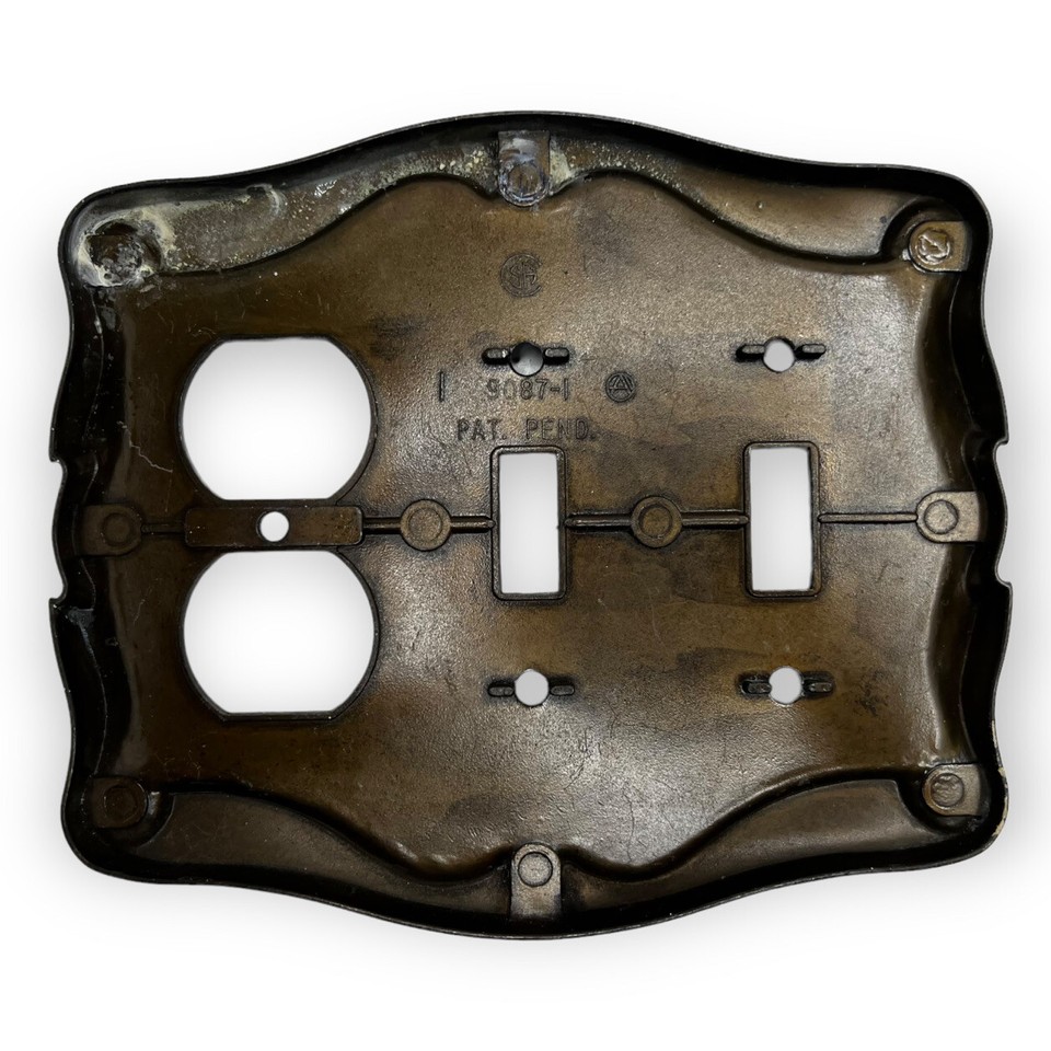 Brass Outlet Cover Light Switch Vintage Amerock Carriage House Double ...