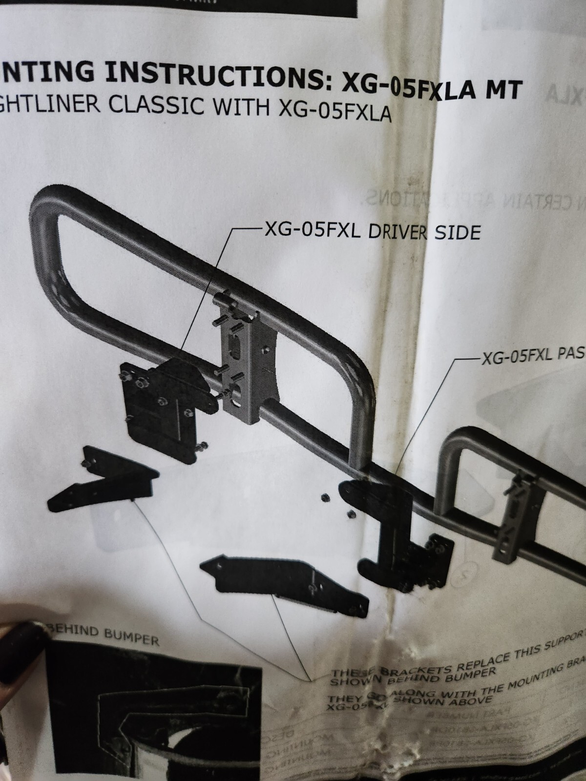 EX-Guard XG-05FXLA Mounting Bracket Kit Freightliner Classic | eBay