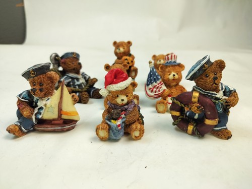 Teddies Teddy Bear Figurine Collection Lot of 8 Assorted Bears ...