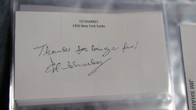 Ed Sharkey Signed Index Card | eBay