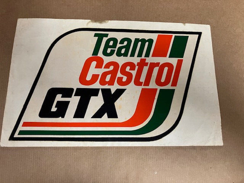 Castrol TEAM Castrol GTX Large fabric type iron on badge 220mm x 144mm ...