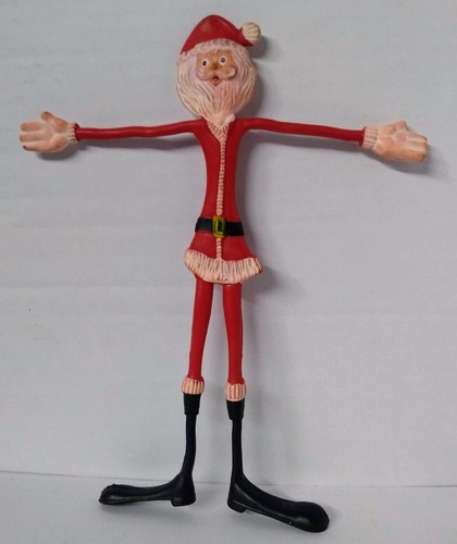 Vintage 1970s Fun World 10" Bendable Santa Claus Toy Figure *Make Offer ...