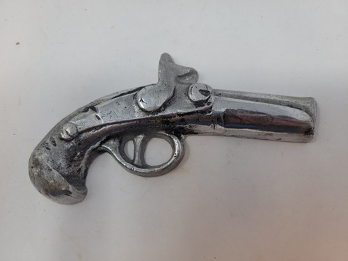Vintage Cast Aluminum Flintlock Pistol Shaped Paper Weight 5" | eBay