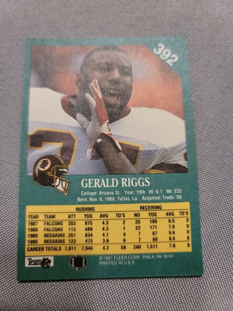1991 Fleer - #392 Gerald Riggs for sale online | eBay