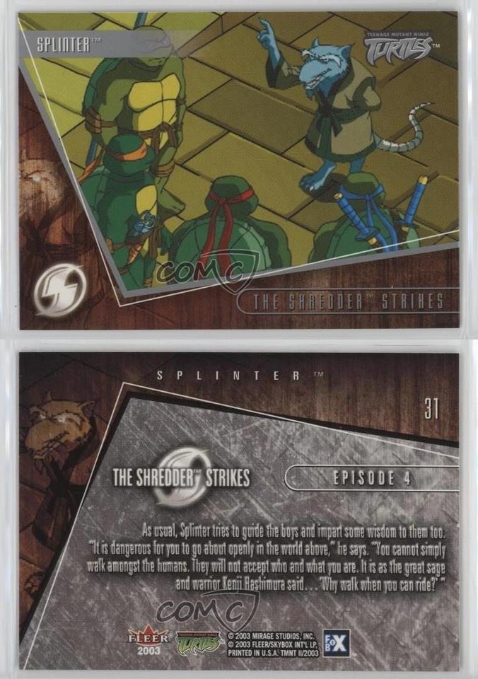 2003 Master Splinter Donatello #31 00hi | eBay