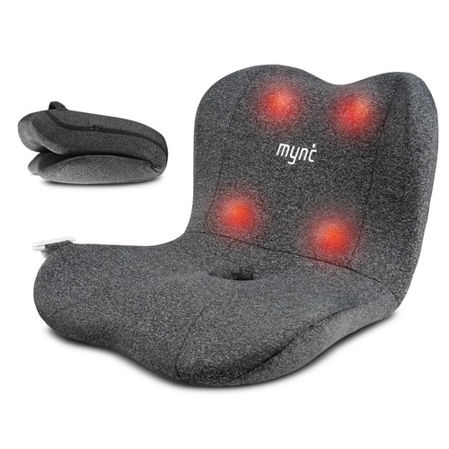 Foldable Lower Back Massager with Heat, Shiatsu Hip Massager for Pain ...