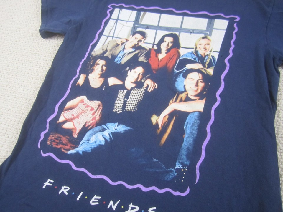 Friends Shirt Womens Medium Blue Graphic Short Sleeve Television Show ...