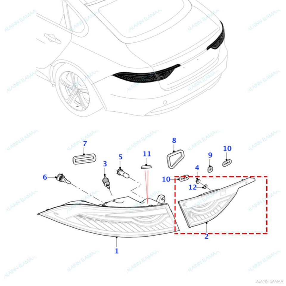 Tail Light Assembly Rear Lamp o Fit For JAGUAR XF 2016-2019,T2H18979 ...