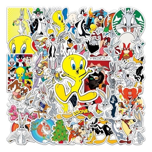 50 pc Looney Tunes Stickers Pack Water Resistant Laptop Decals Bugs ...