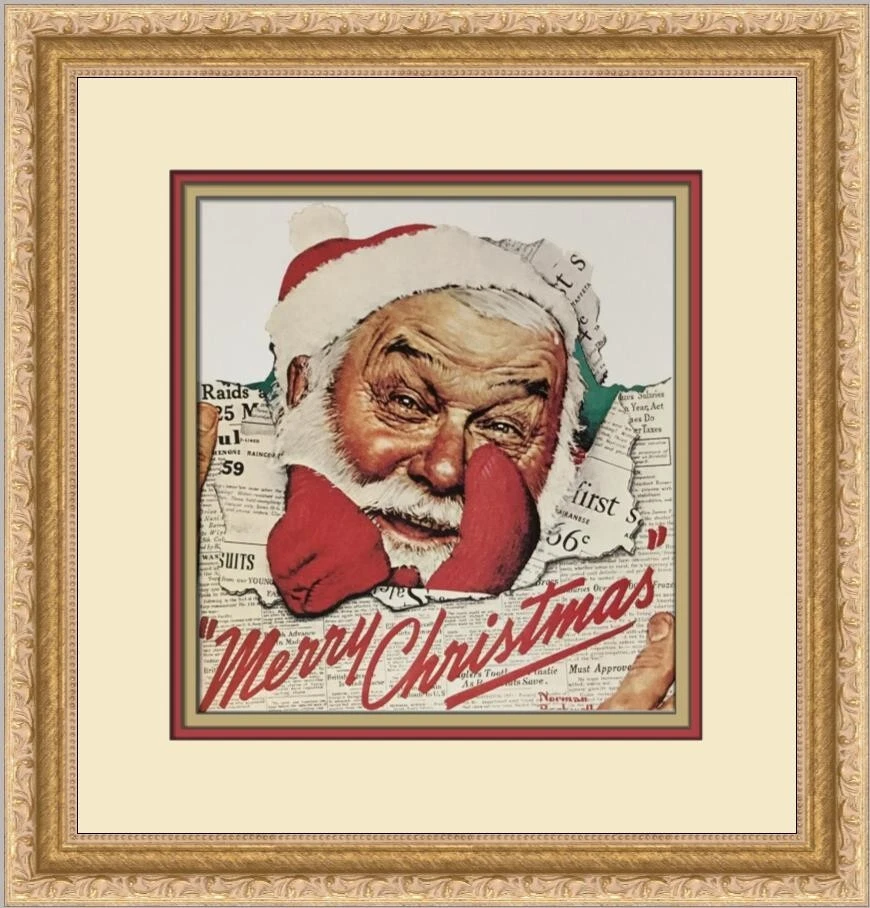 Norman Rockwell Christmas Paintings Santa