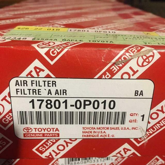 TOYOTA 17801-0P010 - Air filter cross reference