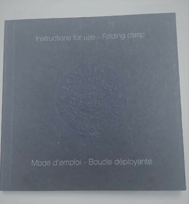 Longines Instructions for use - Folding clasp 10.07 | eBay